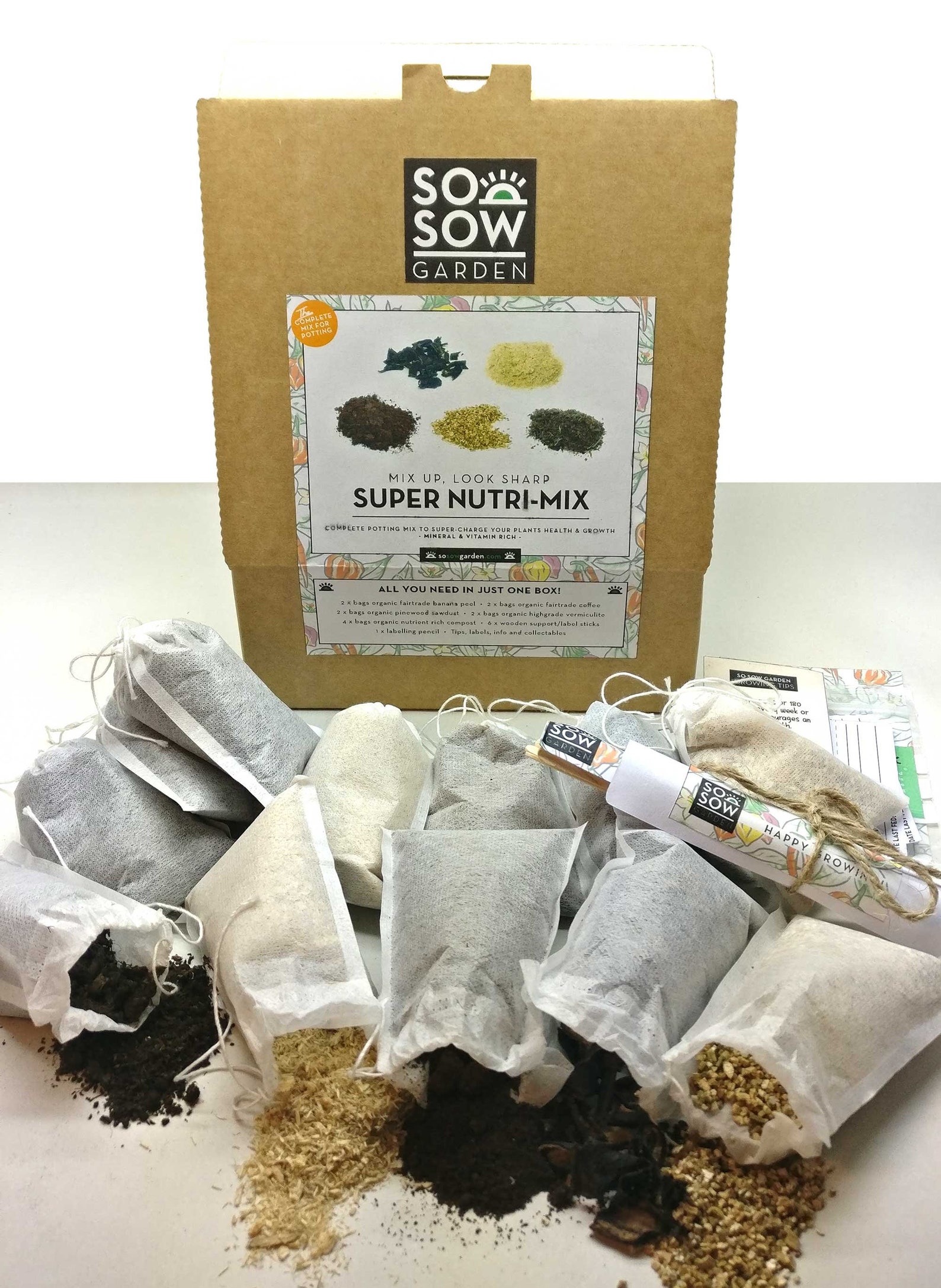 Organic Plant Food - Nutrient Mix - Potting Mix - Growers Gift Box ...