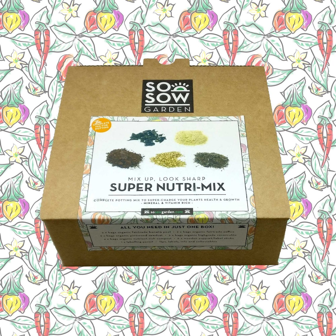 Organic Plant Food - Nutrient Mix - Potting Mix - Growers Gift Box ...