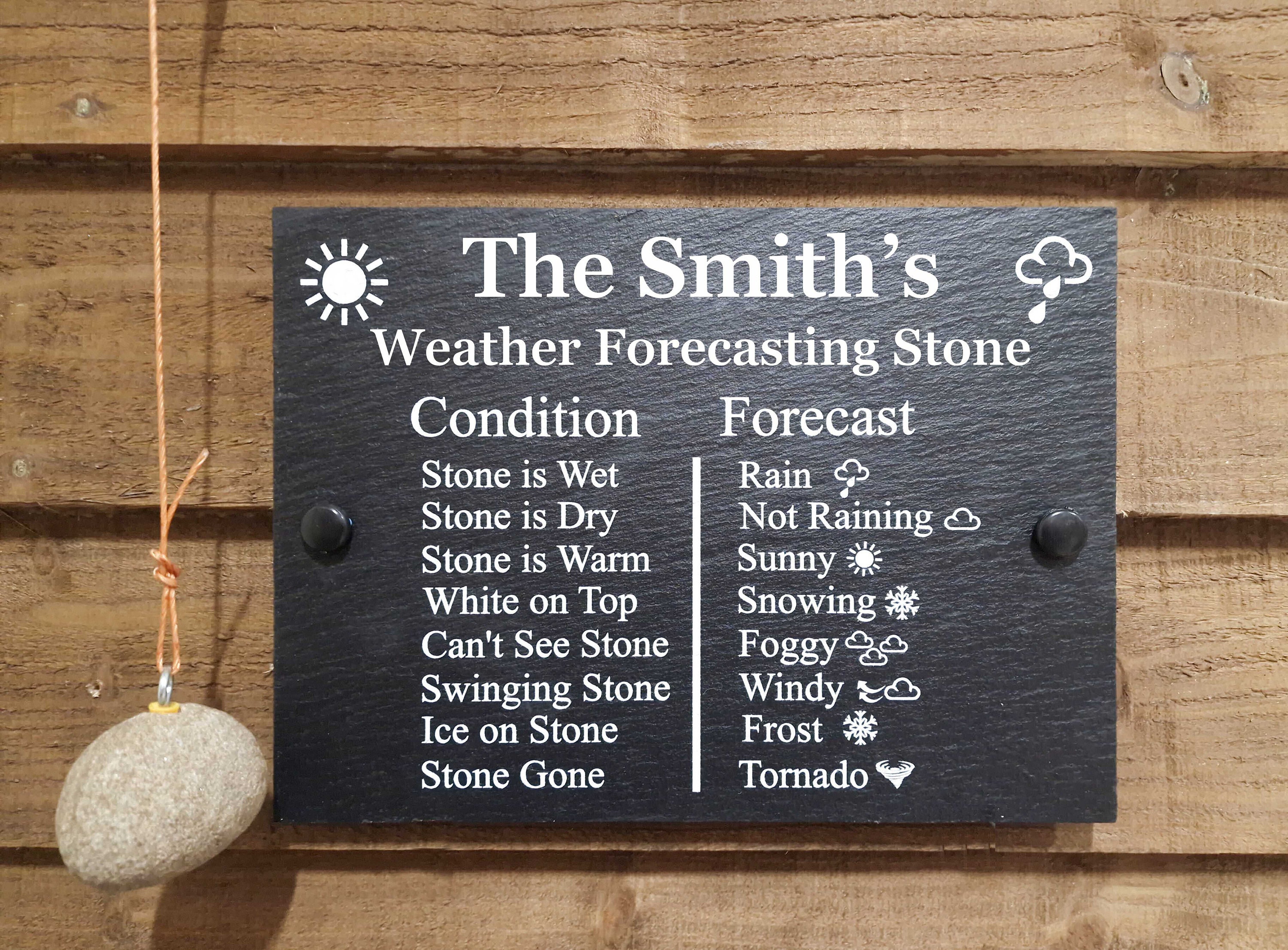 Personalised Weather Forecasting Stone, Funny Slate Sign - Etsy UK