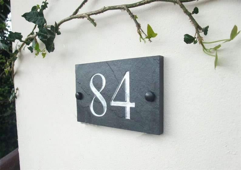 Deep Engraved Slate House Name Number 20cm X Various Sizes Ideal House ...