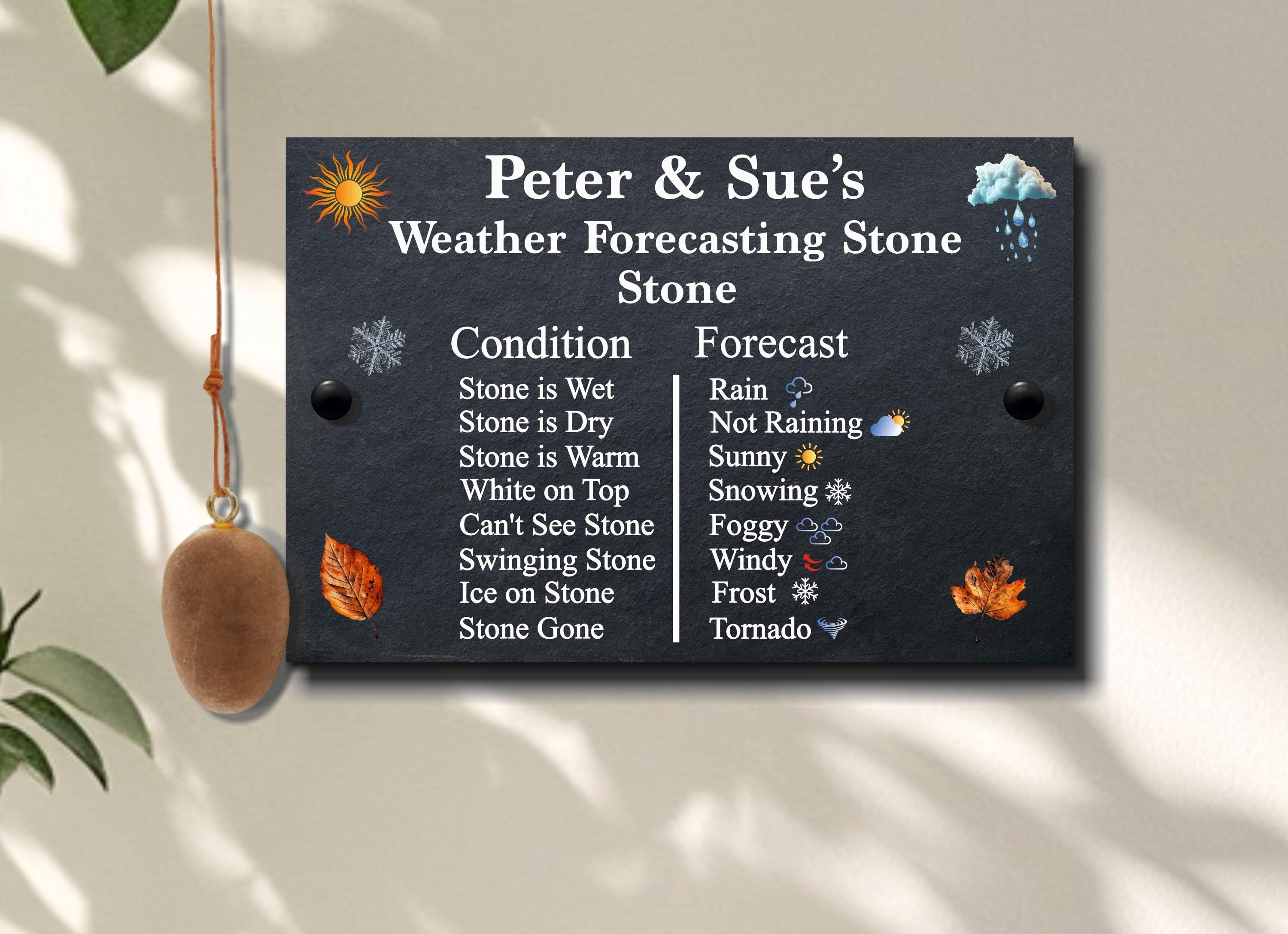 Personalised Weather Forecasting Stone, Funny Slate Sign - Etsy UK