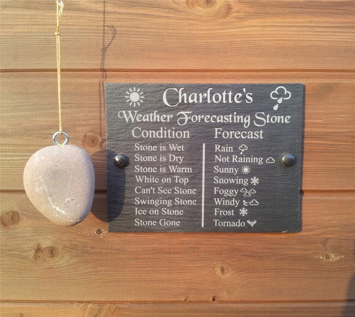 Funny Weather Forecasting Stone Natural Slate Sign Ideal - Etsy