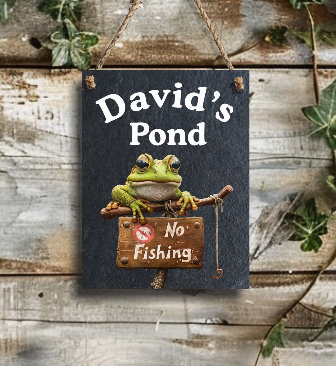 Personalized Funny Frogs Garden Pond Sign - Wildlife Welcome Decor ...