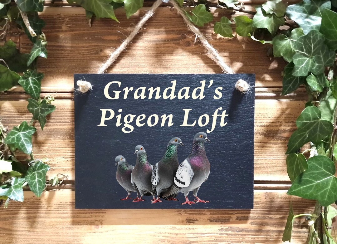 Personalised Pigeon Loft Slate Garden Sign Plaque Sign 4 Sizes ...