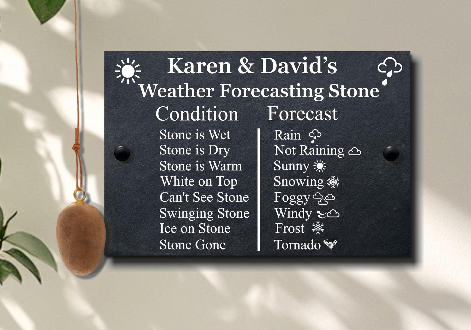 Personalised Weather Forecasting Stone, Funny Slate Sign - Etsy UK
