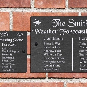 Funny Weather Forecasting Stone Natural Slate Sign Ideal - Etsy