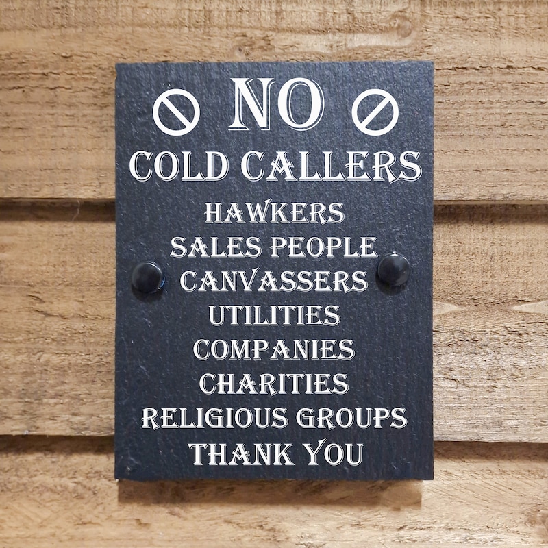No Cold Callers Sign - Etsy UK