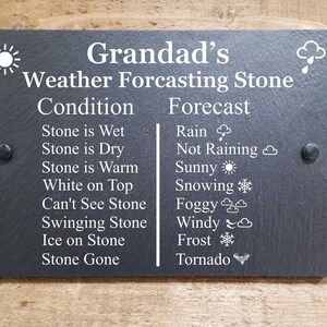 Funny Weather Forecasting Stone Natural Slate Sign Ideal Christmas Gift ...