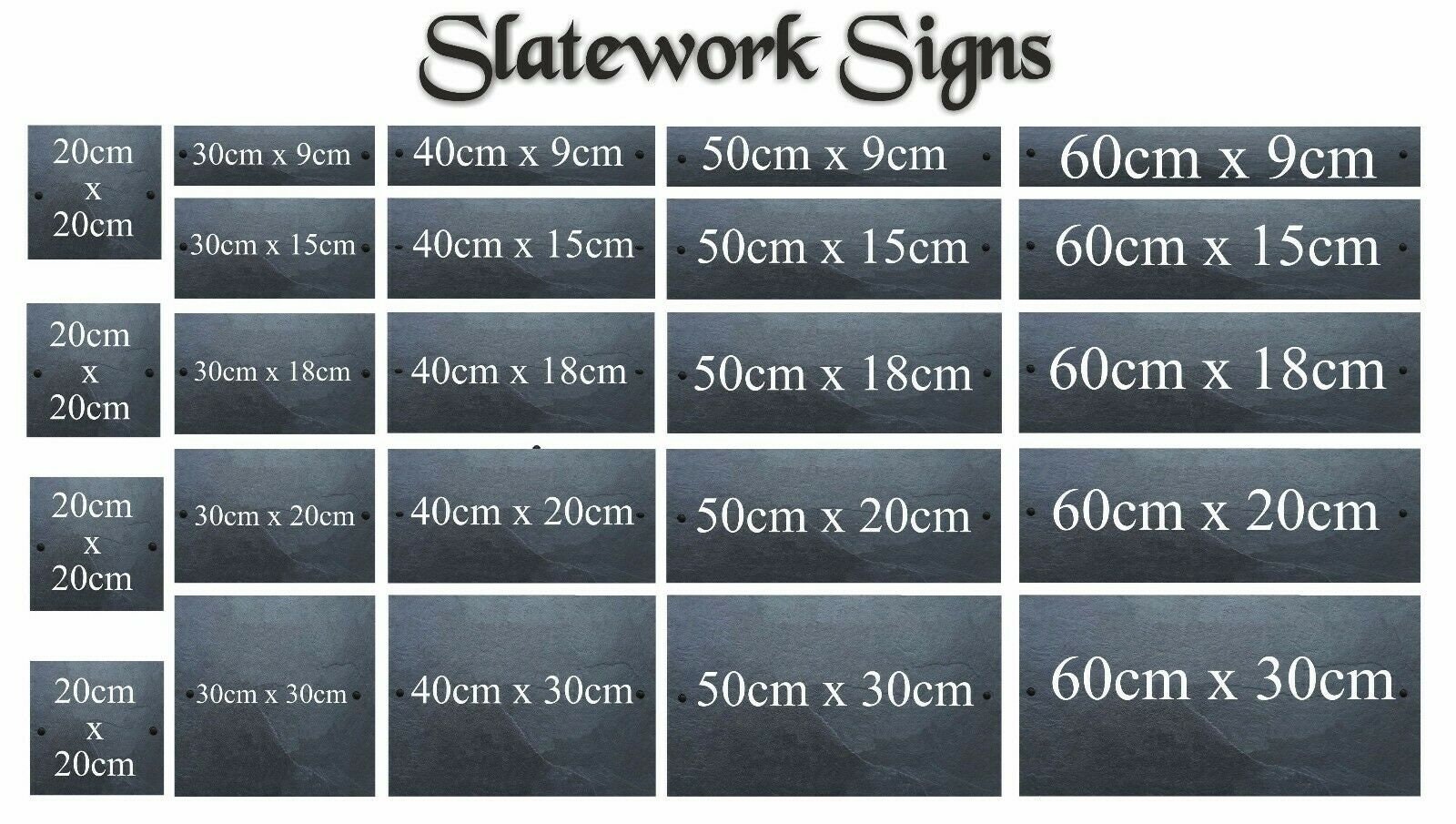 Slate House Sign 40 Cm X Various Heights Deep Engraved Name | Etsy UK