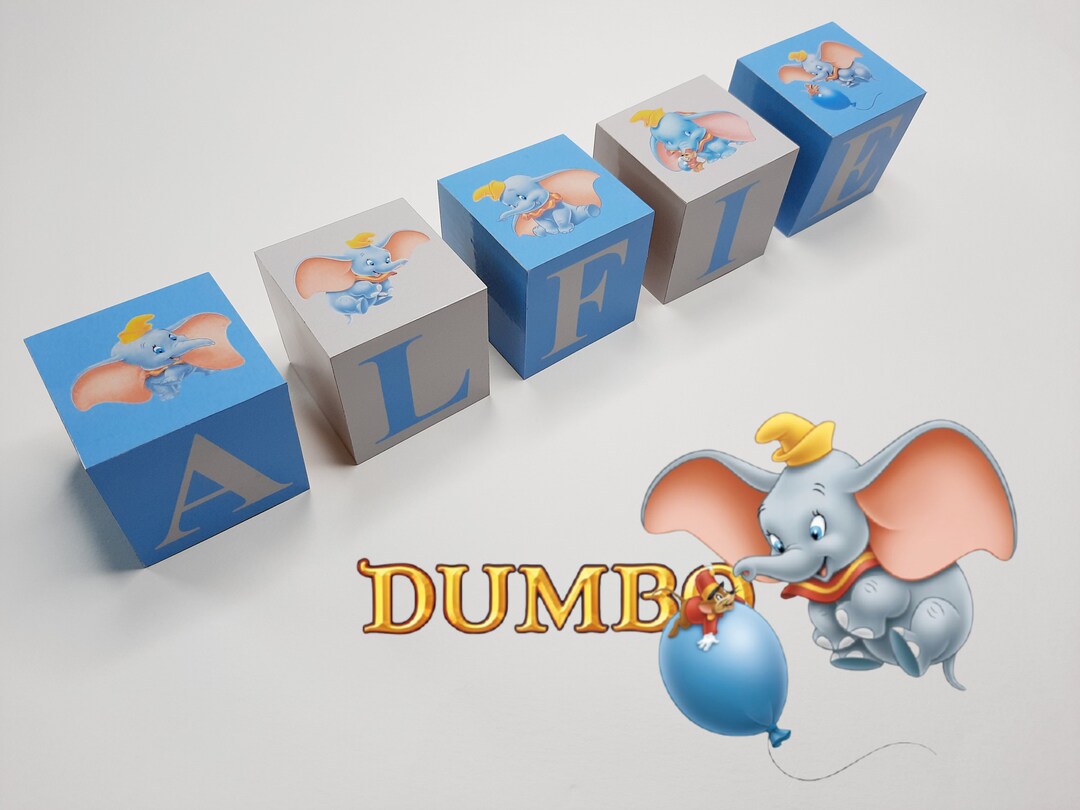 Personalised Dumbo Wooden Blocks/ Price per Block / Perfect - Etsy UK