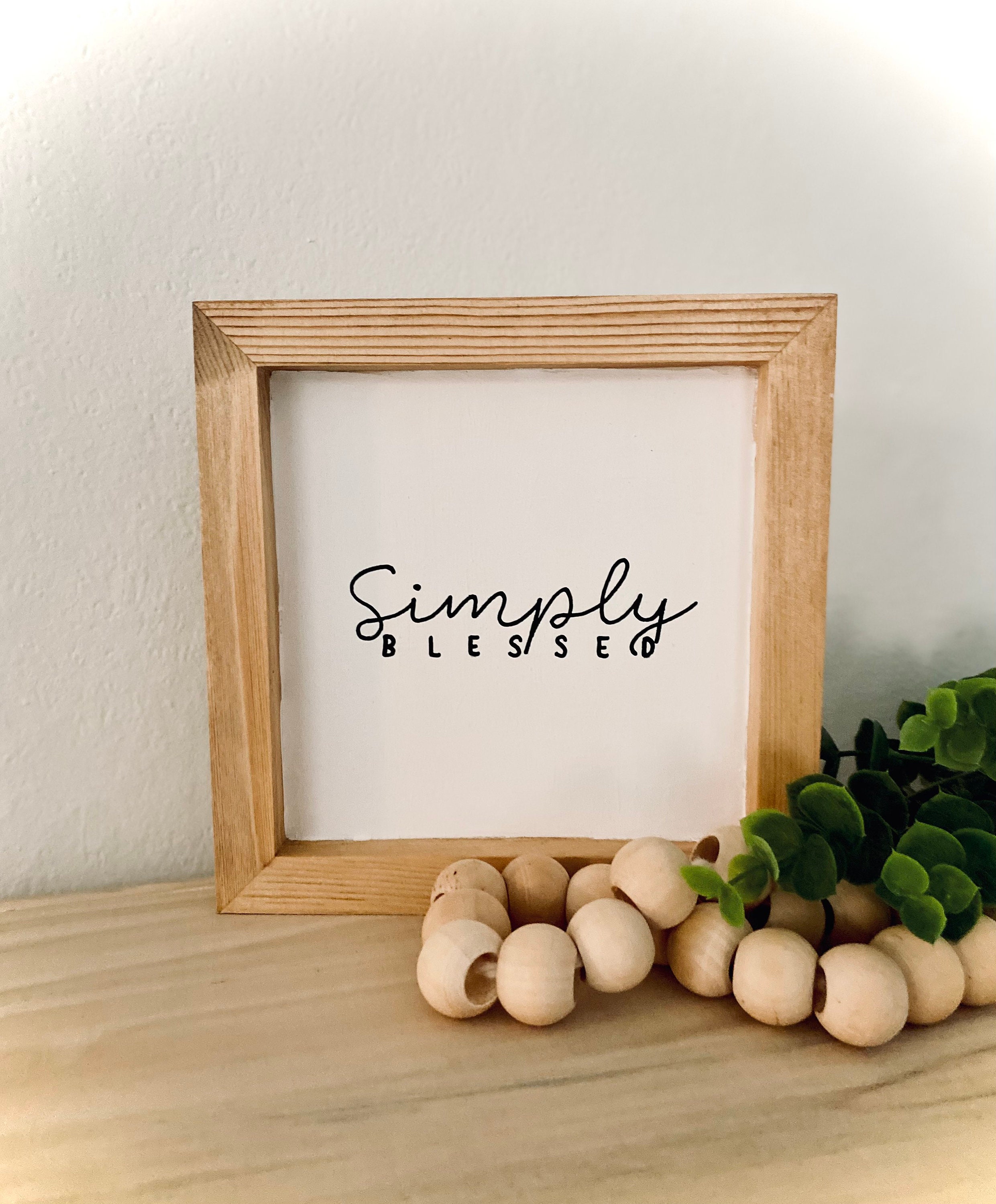 Simply Blessed-small Sign - Etsy