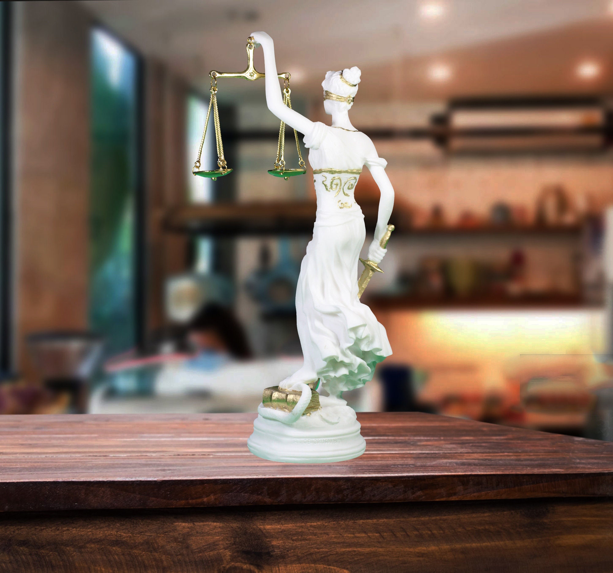 Lady Justice Statue Scales Of Justice Marble Sculpture 34cm-14in ...
