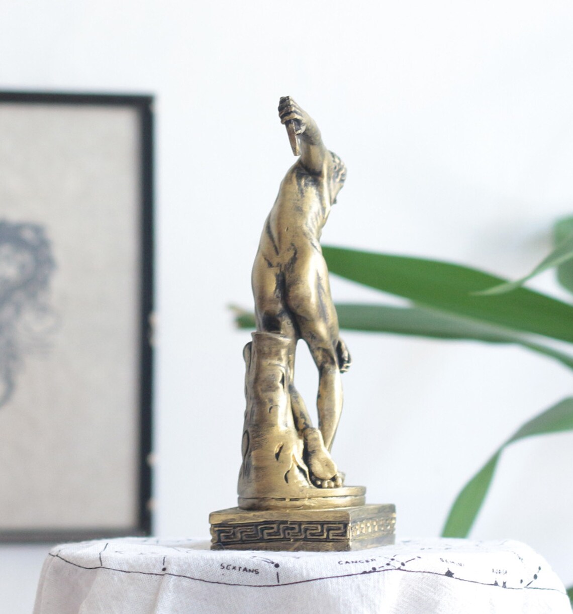 Discobolus Statue Ancient Greek Disc Thrower Bronze Finish - Etsy