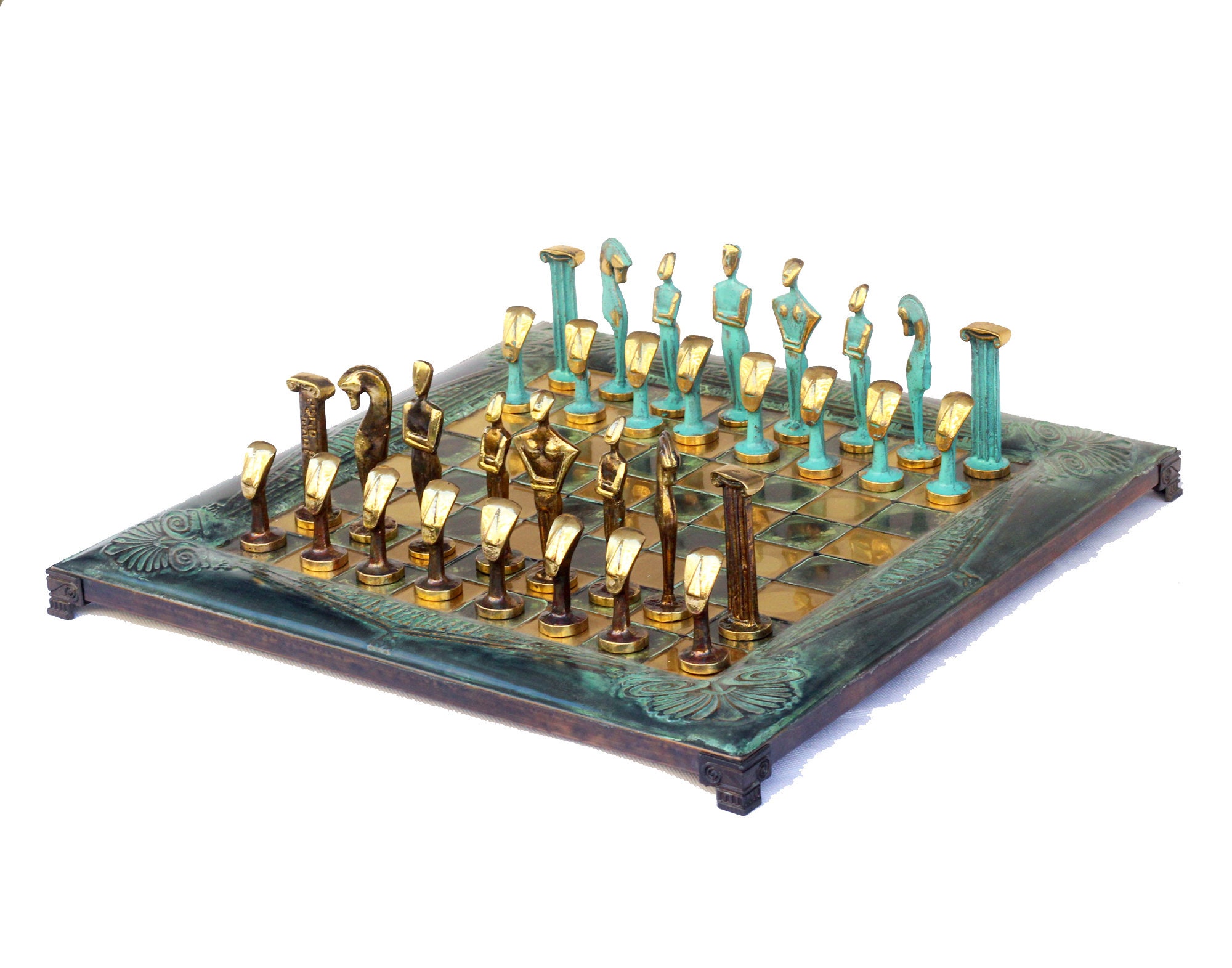 Ancient Greek Cycladic Chess Table Chess Set Bronze Chess - Etsy