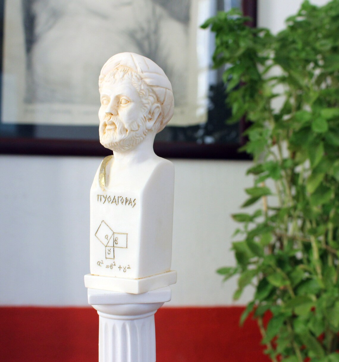 Pythagoras Bust Head Statue Ancient Greek Mathematician | Etsy