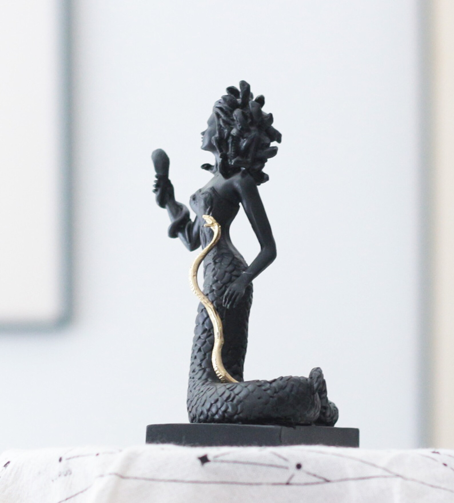 Medusa Statue Mermaid Figurine Ancient Greek Mythology Art - Etsy