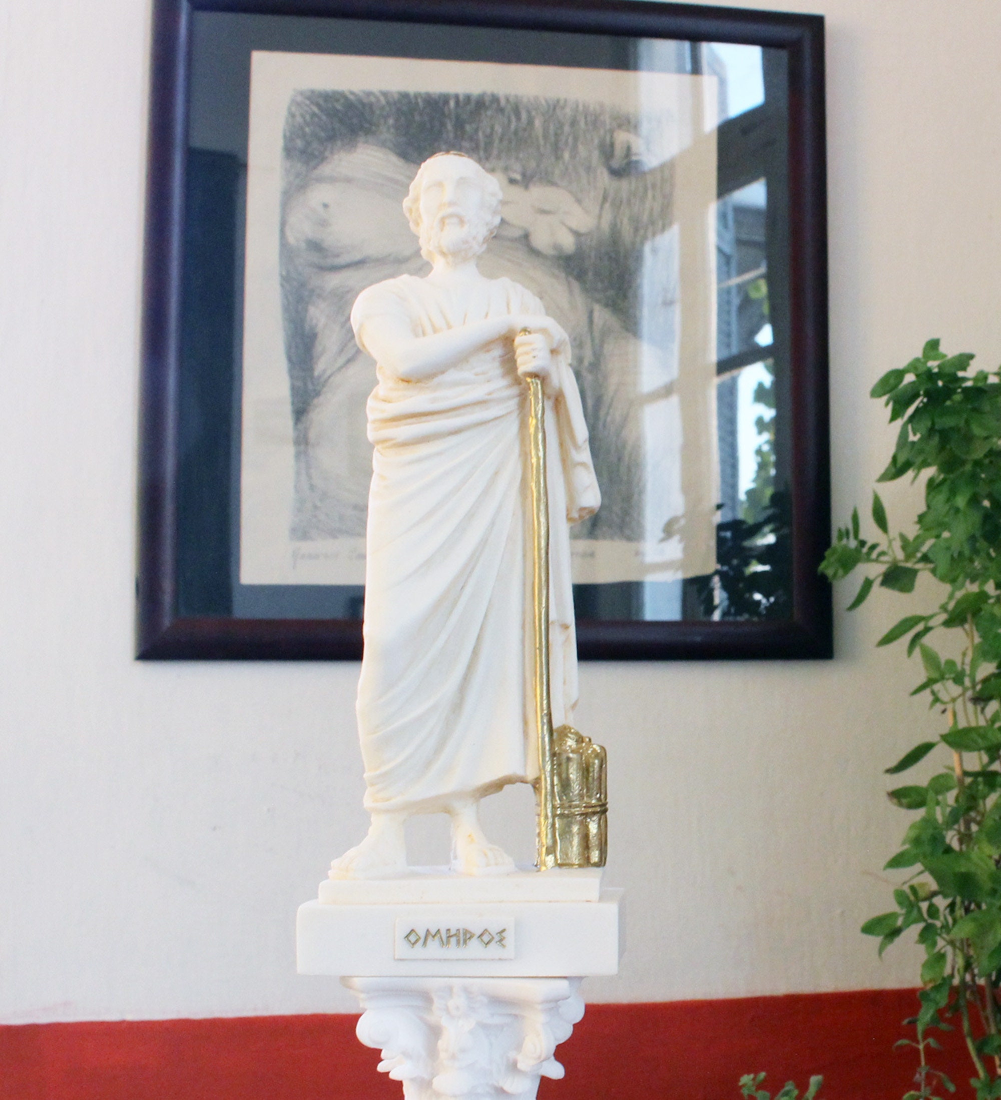 Homer Statue Greek Statue Marble Sculpture Iliad Writer - Etsy