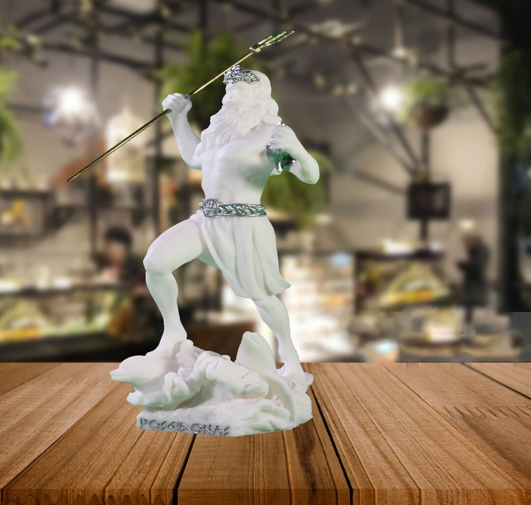 Poseidon Statue Ancient Greek God Sculpture 17cm-6.7in - Etsy