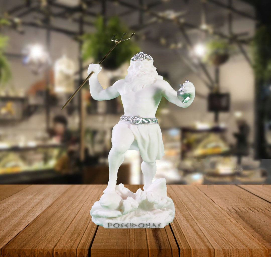 Poseidon Statue Ancient Greek Mythology Roman God Sculpture - Etsy