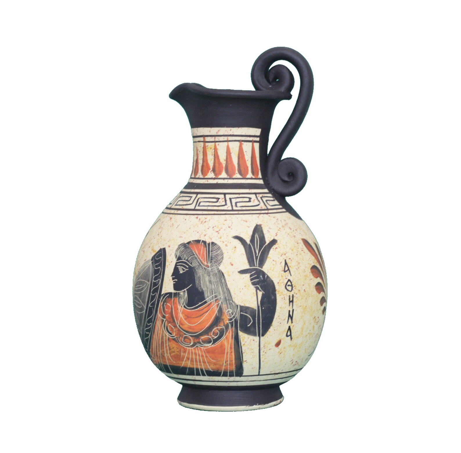 Athena Goddess Vase Greek Pottery Vase Hand Painted Ceramic | Etsy