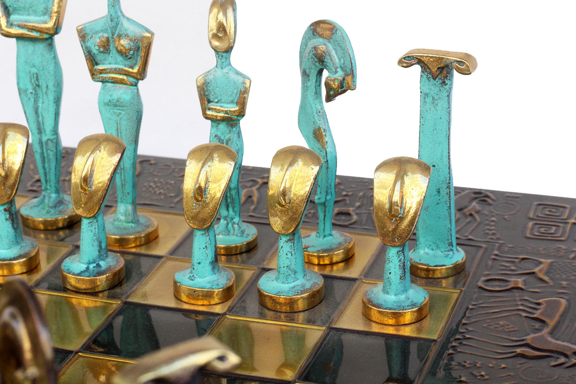 Ancient Greek Cycladic Chess Table Chess Set Bronze Chess - Etsy