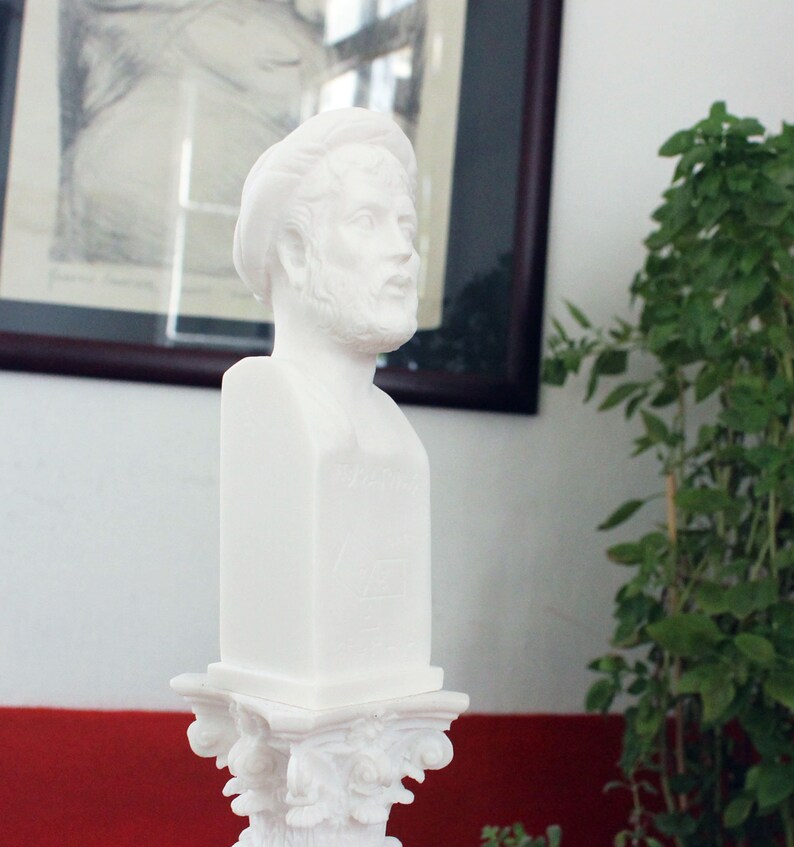 Pythagoras Bust Head Statue Ancient Greek Mathematician | Etsy