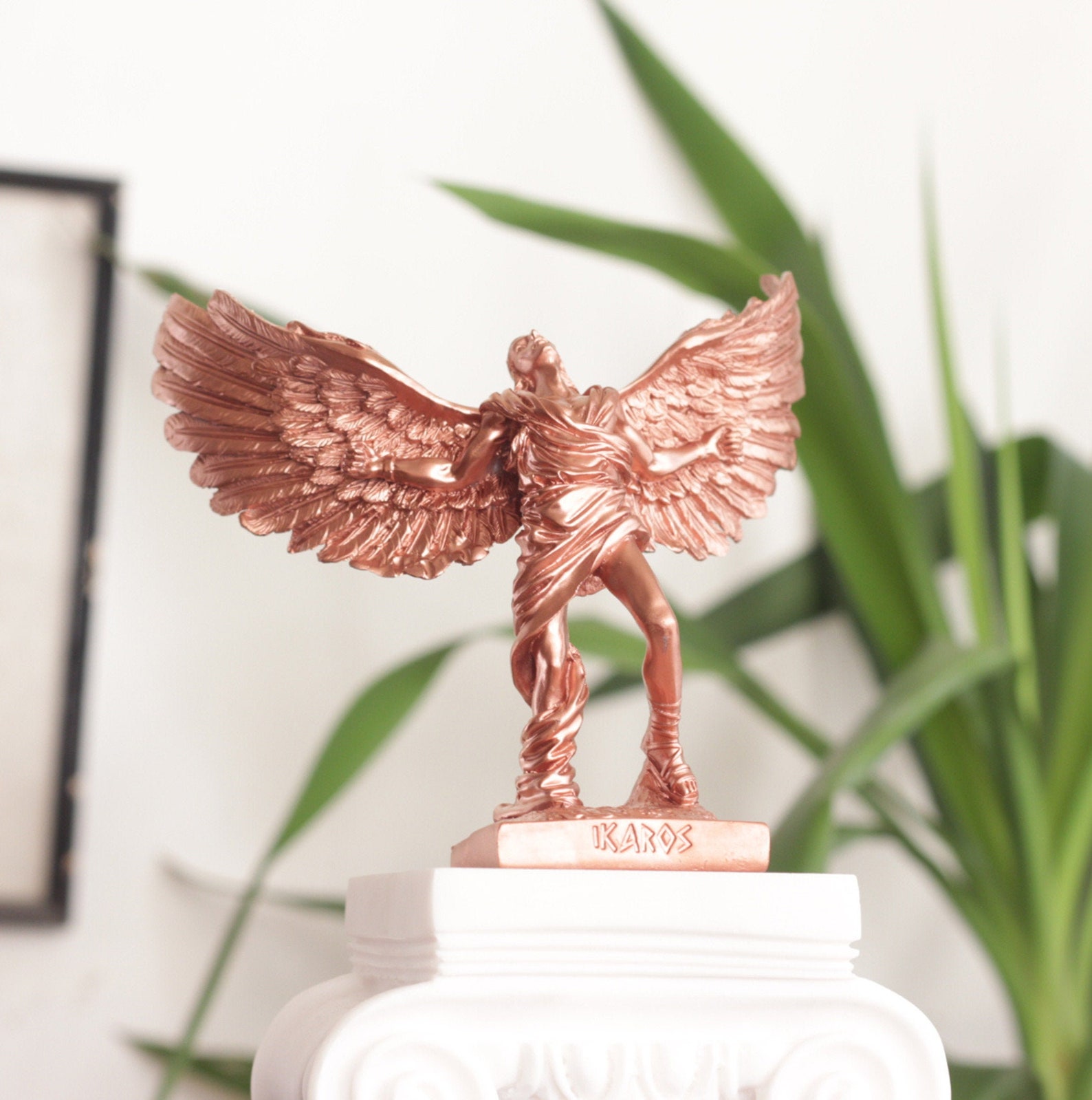 Icarus Statue Greek Statue Marble Sculpture Copper Finish | Etsy
