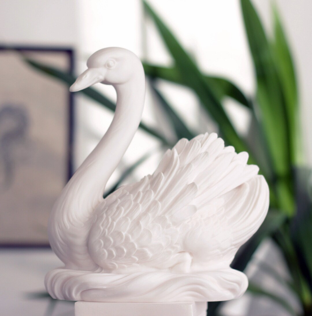 Swan Statue Animal Figure Bird Figurine Bird Statue, 20cm-8in - Etsy