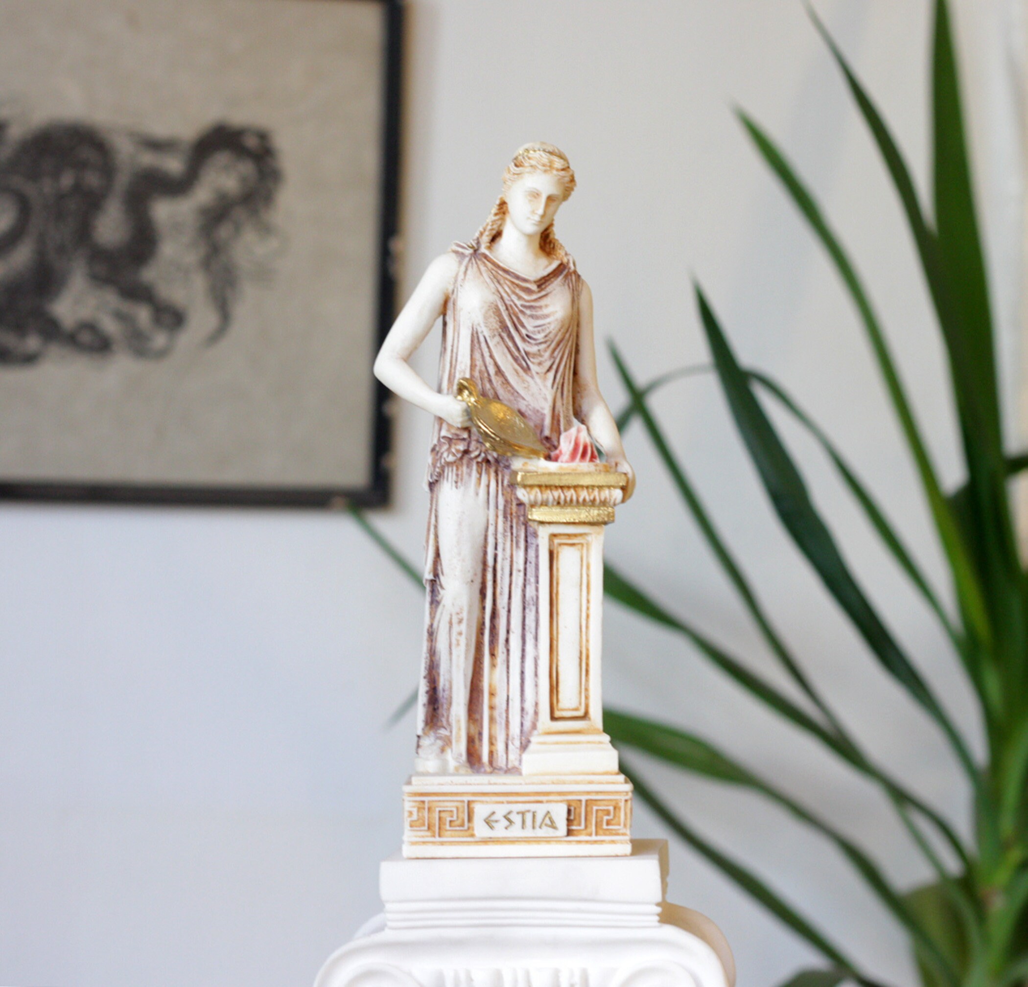 Hestia Statue Ancient Greek Goddess Marble Sculpture 17cm-6.7in ...