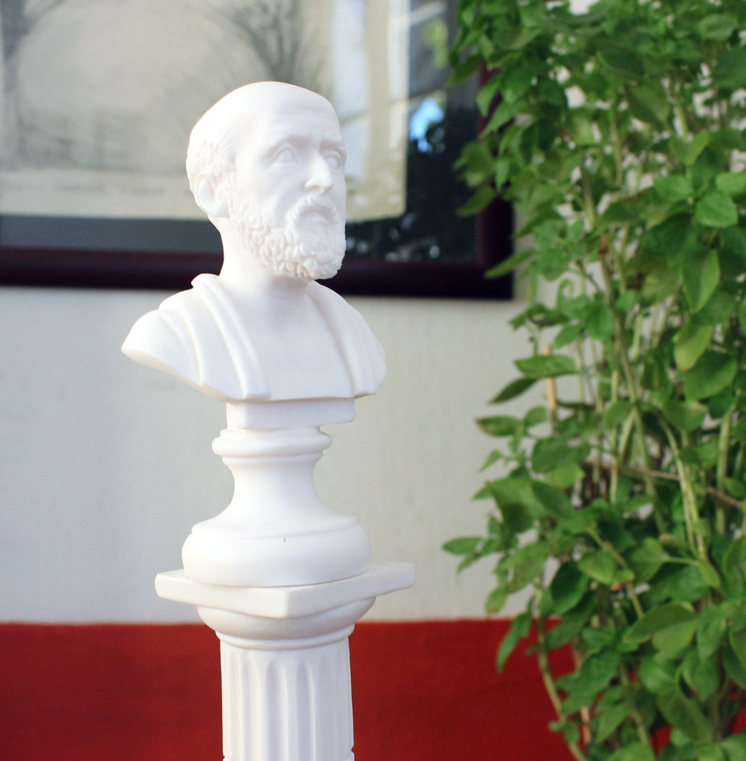 Hippocrates Statue, Greek Statue, Greek God, Greek Mythology, Bust Head ...
