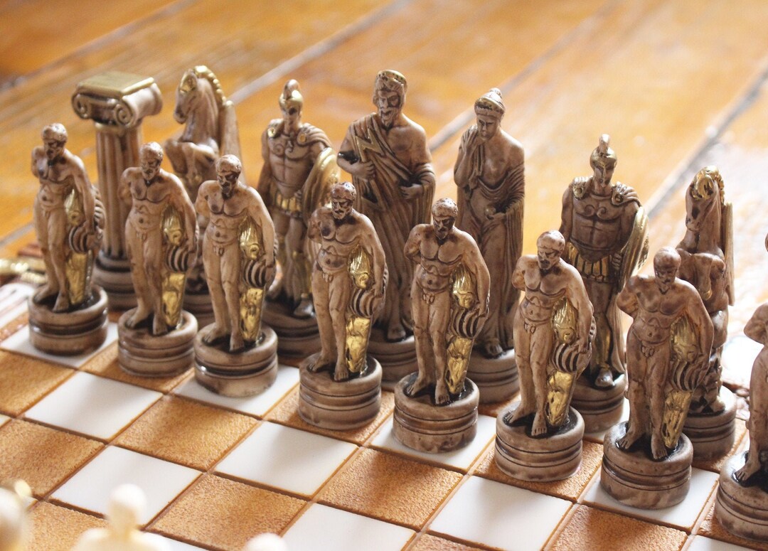 Hercules Vs Atlas, Chess Set, Chess Pieces, Chess Table, Greek Gods ...