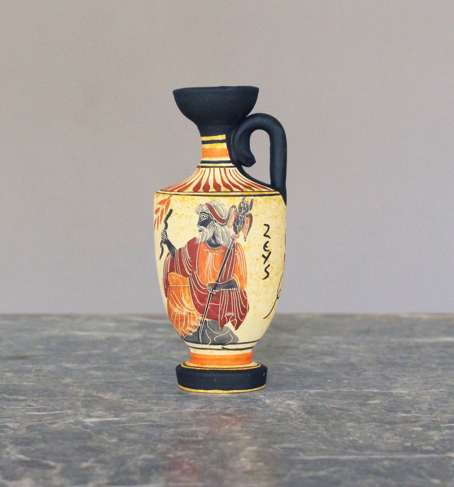 Greek Vase Zeus God Ceramic Pottery Handmade Amphora - Etsy
