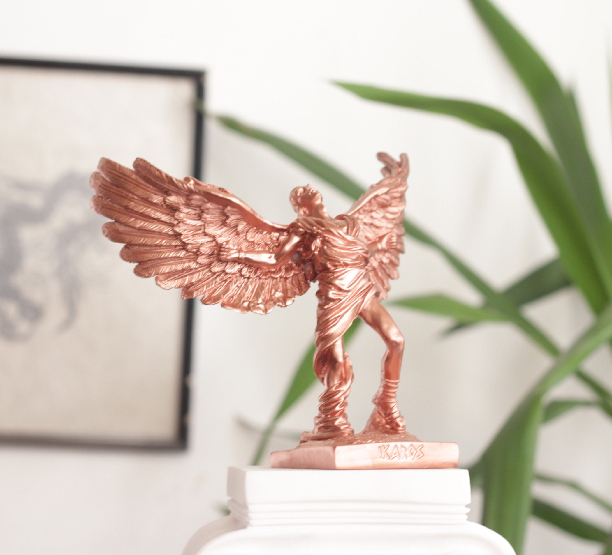 Icarus Statue Greek Statue Marble Sculpture Copper Finish - Etsy