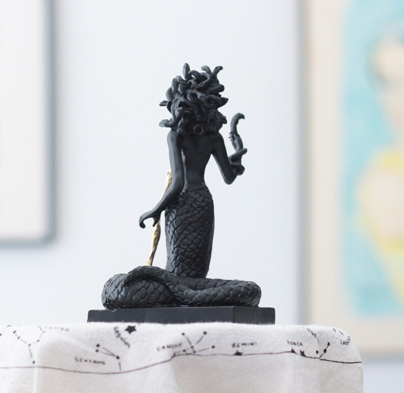 Medusa Statue Mermaid Figurine Ancient Greek Mythology Art - Etsy