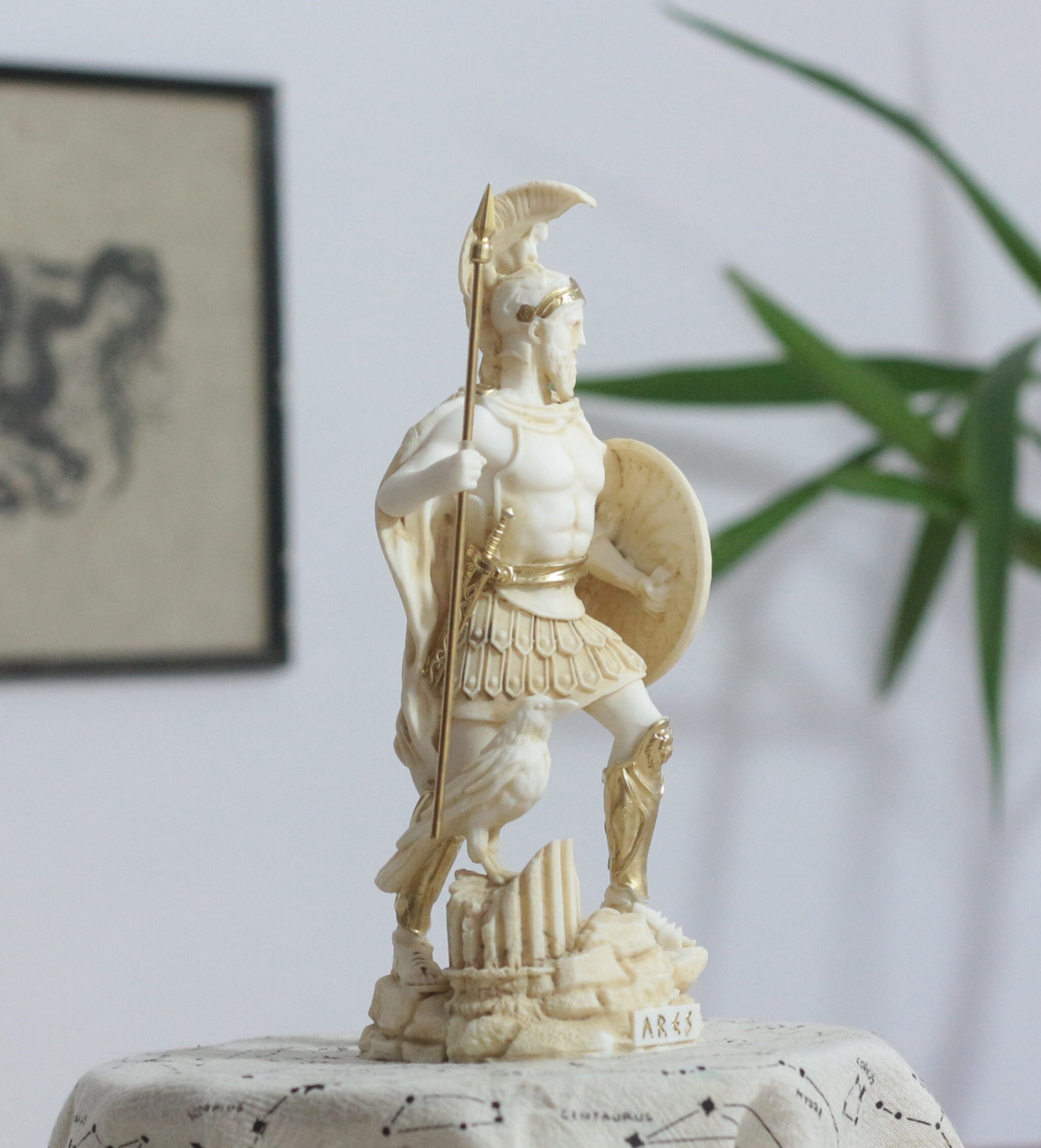 Ares God Statue Ancient Greek God of War Marble Sculpture - Etsy