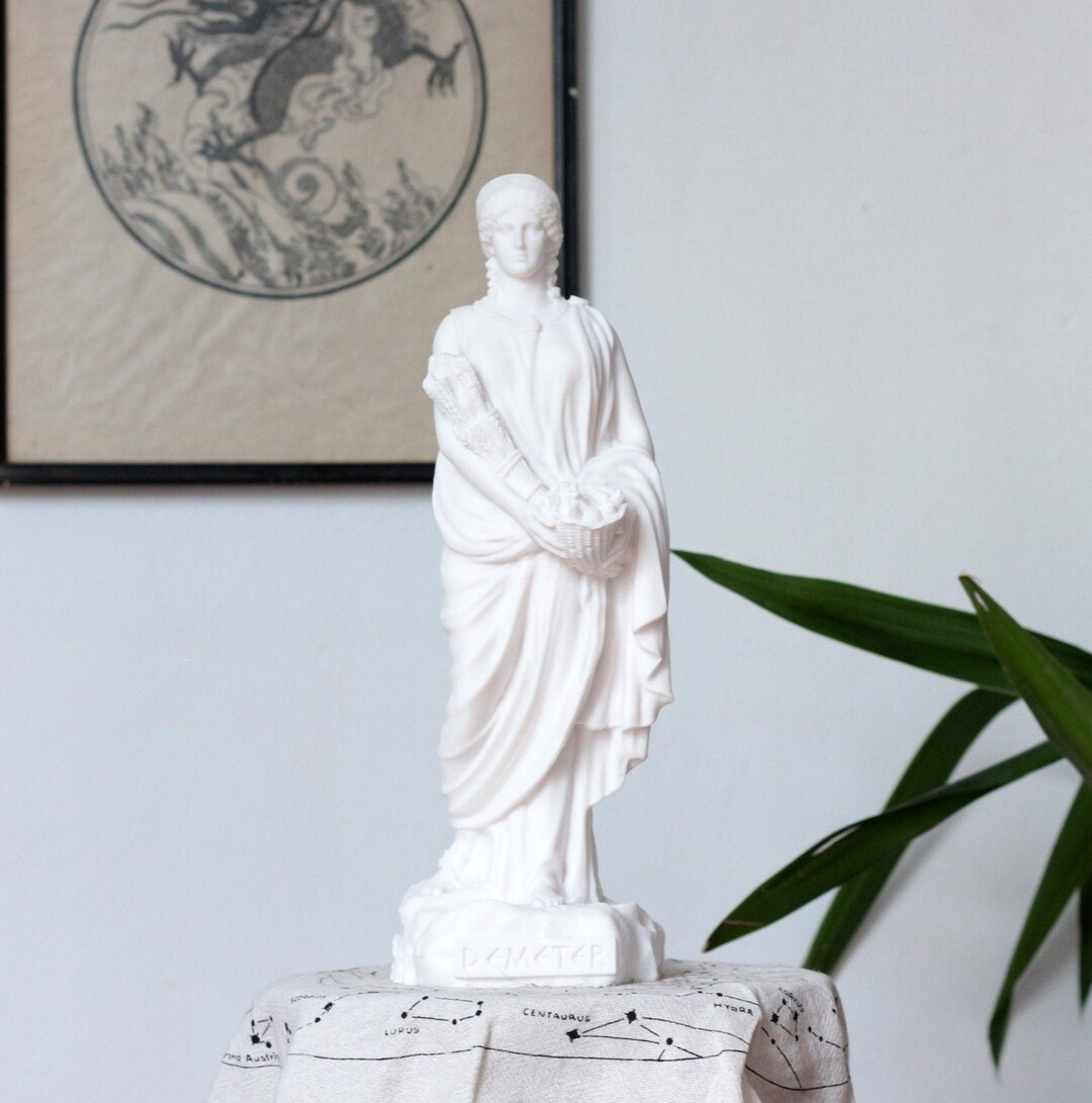 Demeter Statue Ancient Greek Goddess Marble Figurine 22cm - Etsy