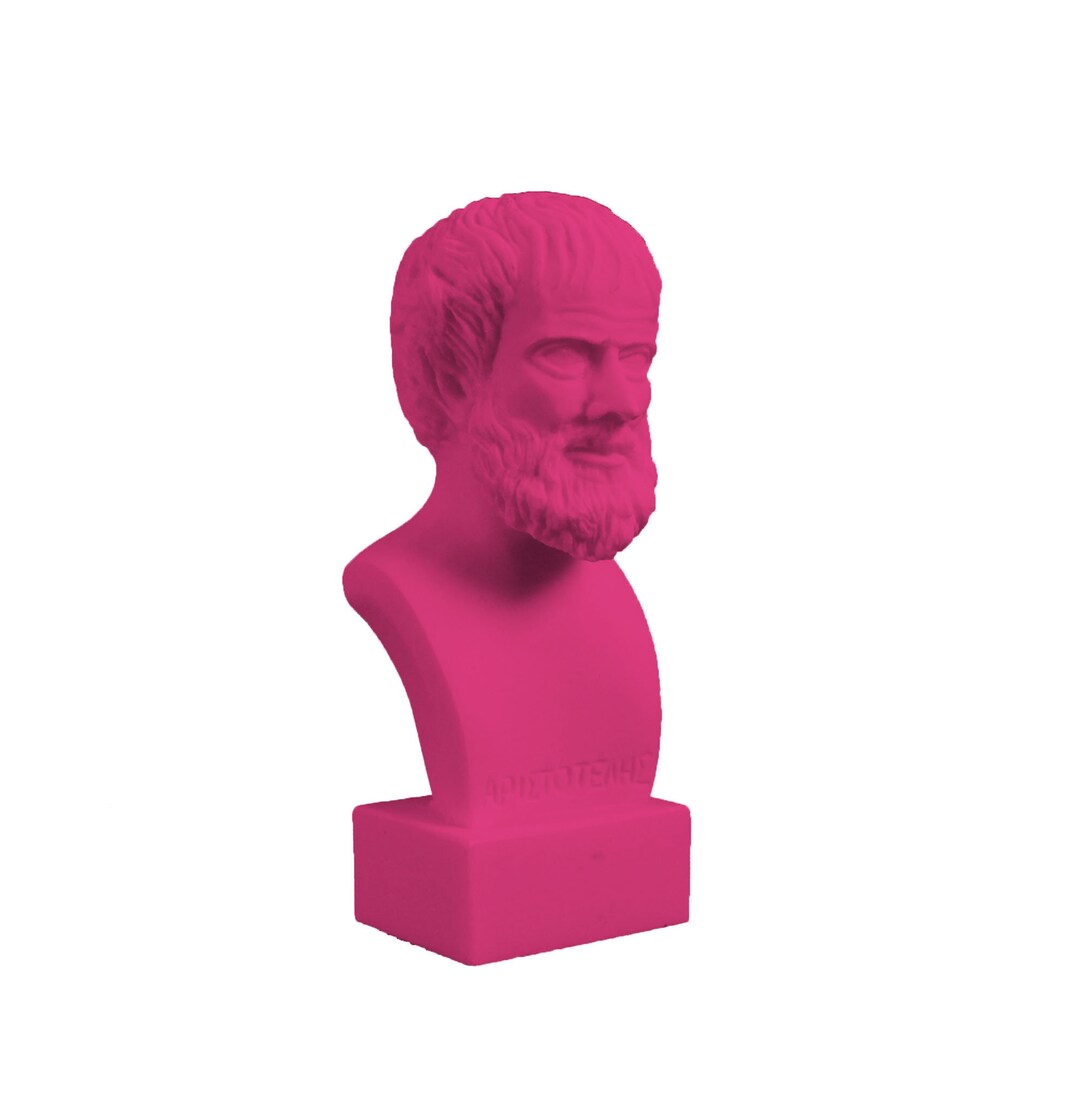 Aristotle Statue Pop Art Figurine Pink Color Marble Bust Head, 21cm-8 ...