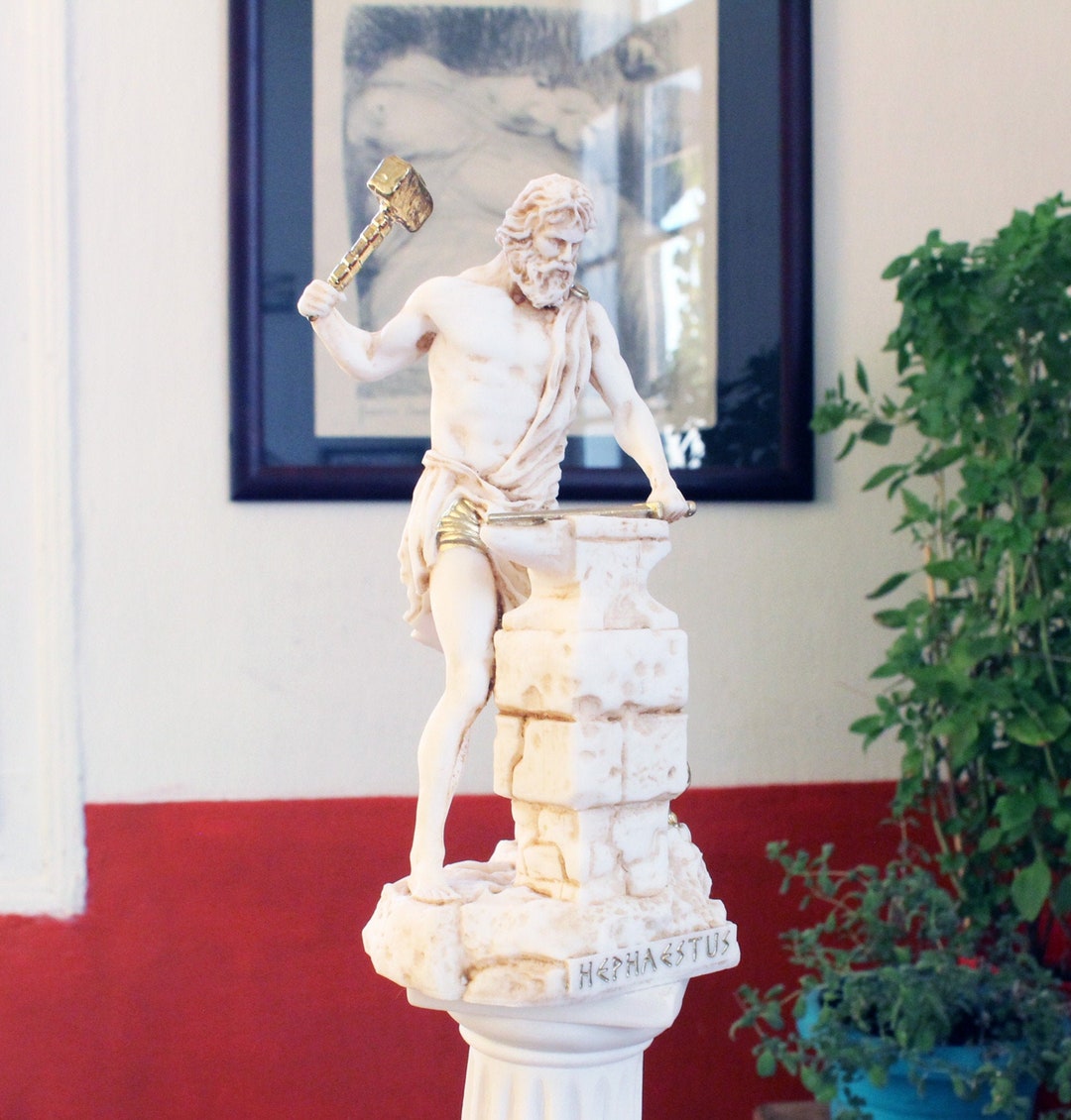 Hephaestus Statue, Greek Mythology God, Greek Statue, Marble Sculpture ...