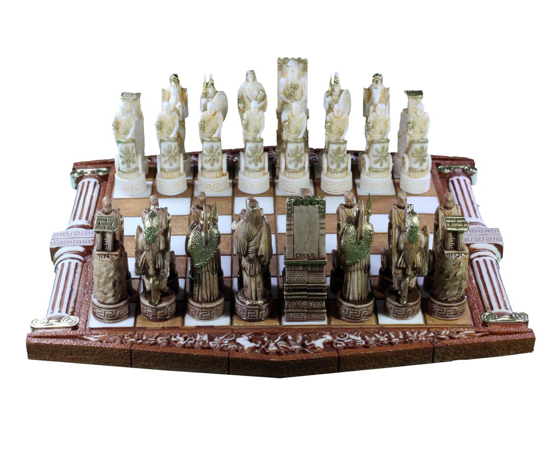 Ancient Greek Chess Board and Chess Pieces Home Decor, 35cm-13.7in - Etsy
