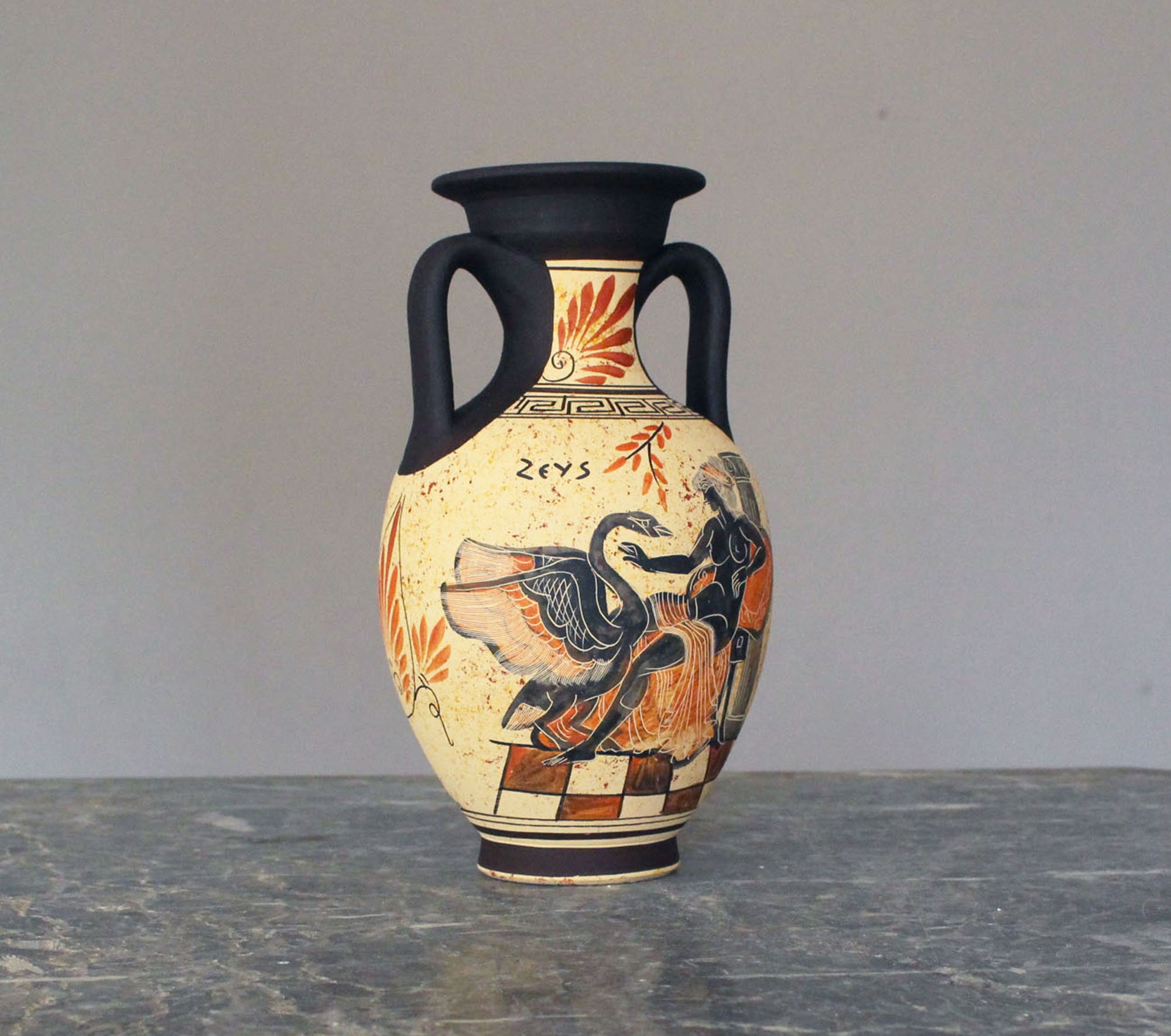 Greek Vase Greek Gods Artemis and Zeus Ancient Greek Ceramic - Etsy
