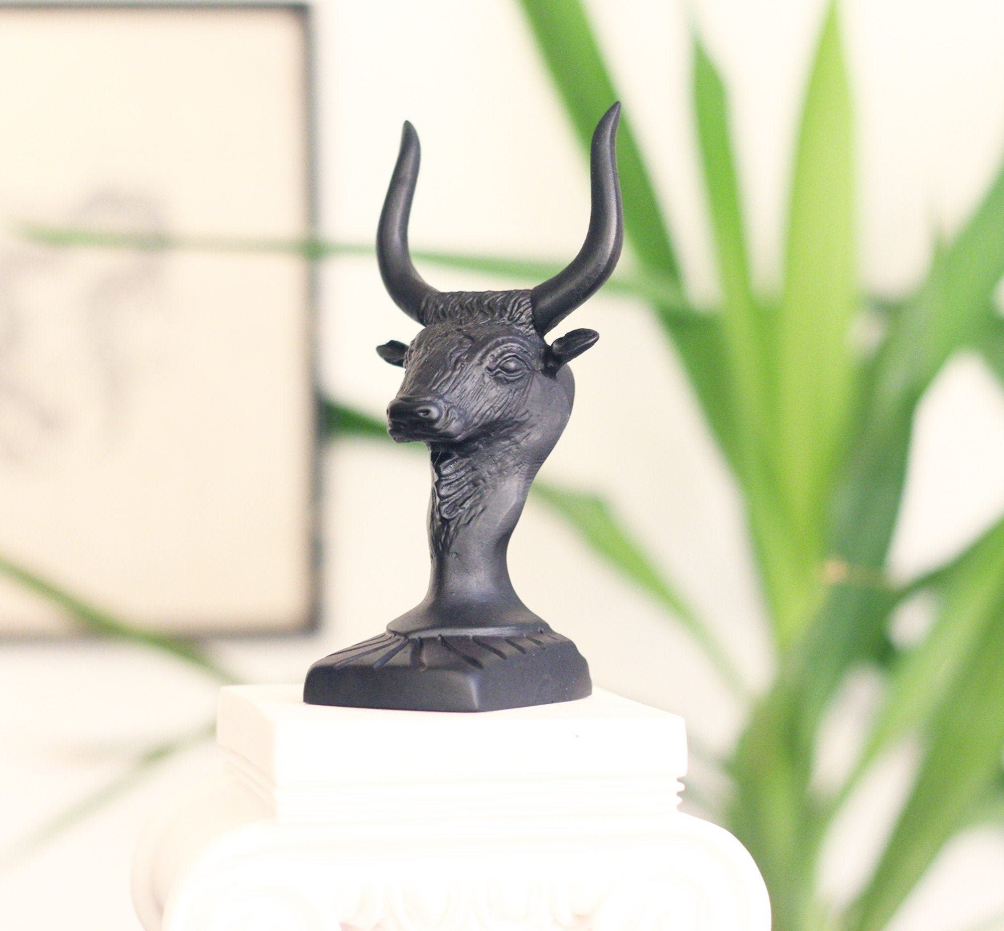 Minoan Bull Head Statue Marble Sculpture Greek Mythology | Etsy