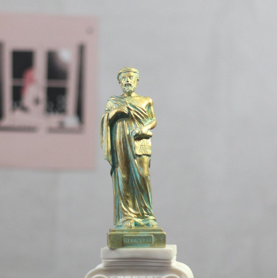 Ancient Greek Philosopher Statue Pythagoras Sculpture Greek Marble ...