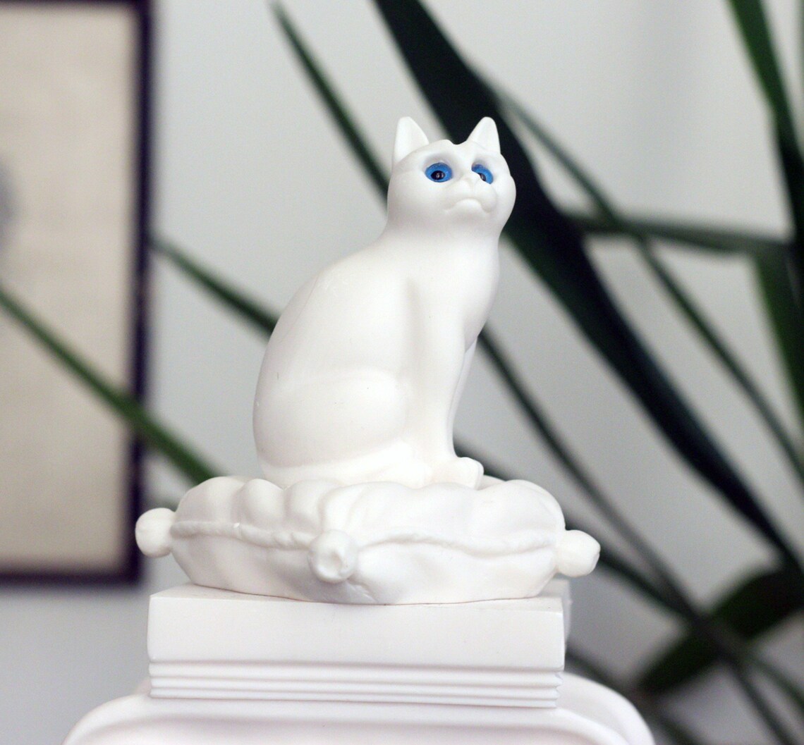 Cat Statue Cat Figurine Marble Sculpture Cat Lover Gift - Etsy