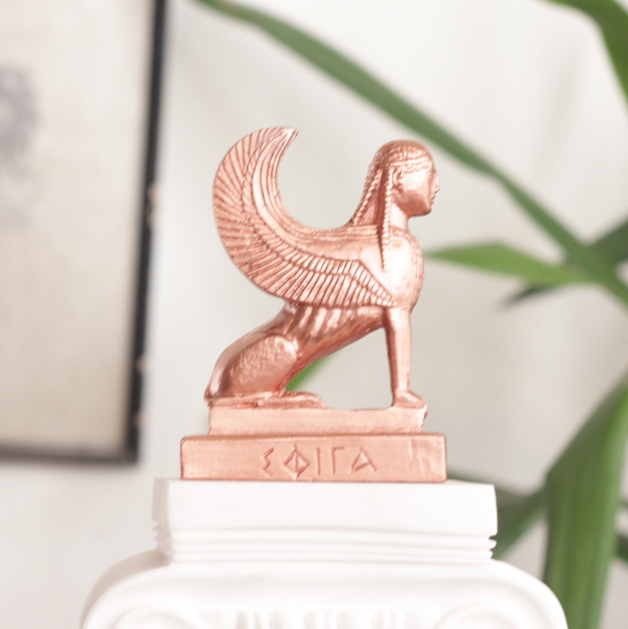 Art & Collectibles Marble Sculpture Gold Sphinx Sculpture Sphinx Statue ...