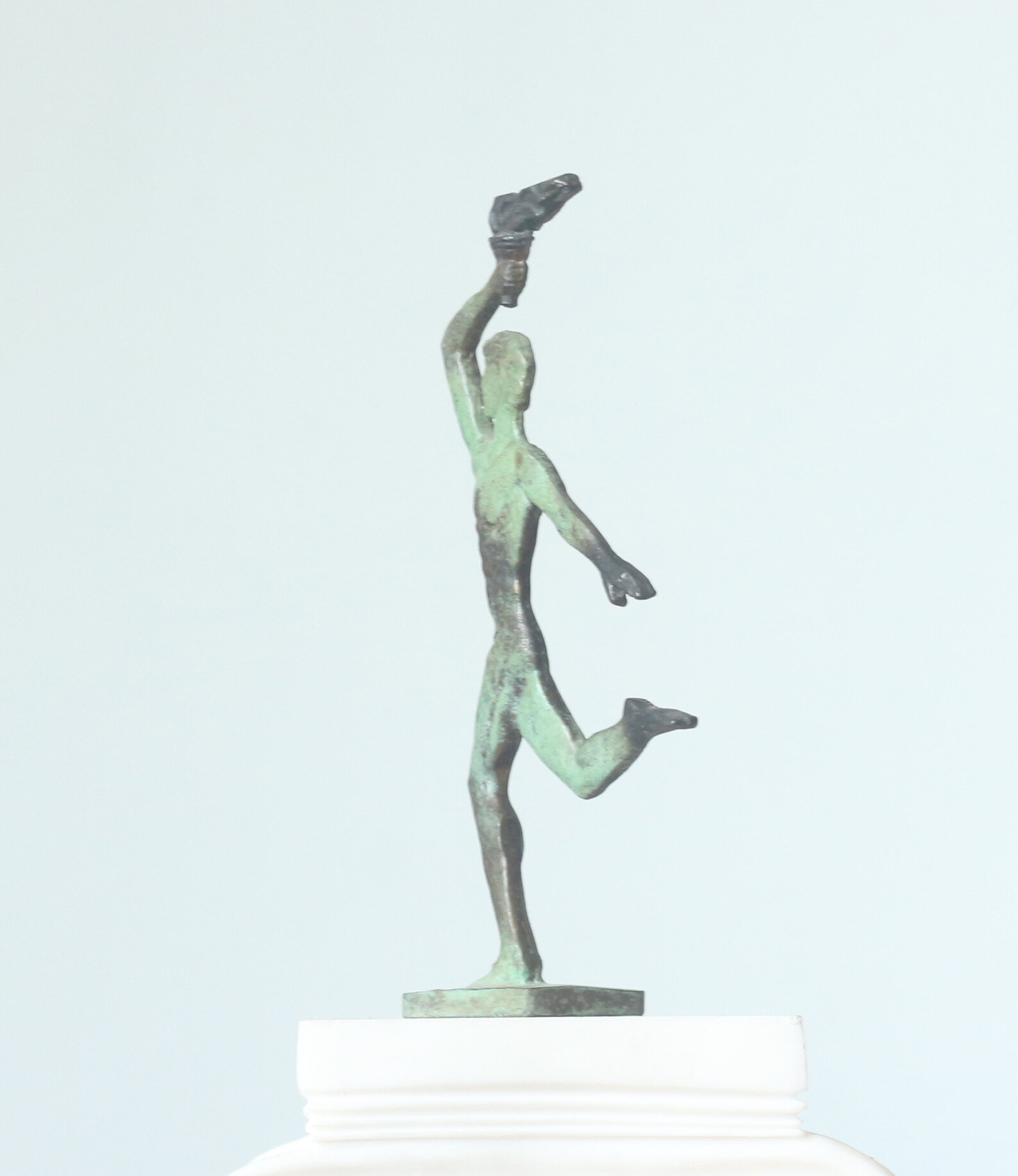 Athens Olympic Games Torch Runner Statue Ancient Greek Bronze | Etsy