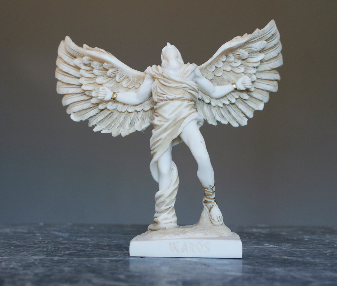 Icarus Ancient Greek Statue Figure First Man to Fly Handmade | Etsy