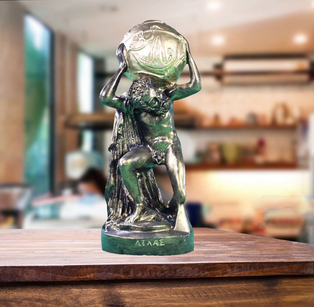 Atlas Statue Ancient Greek Mythology Sculpture, 23cm-9.1in - Etsy