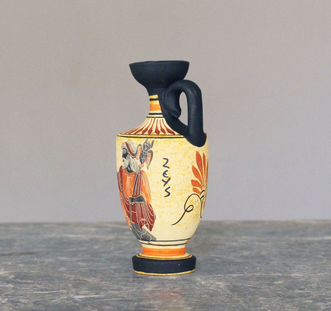 Greek Vase Zeus God Ceramic Pottery Handmade Amphora - Etsy