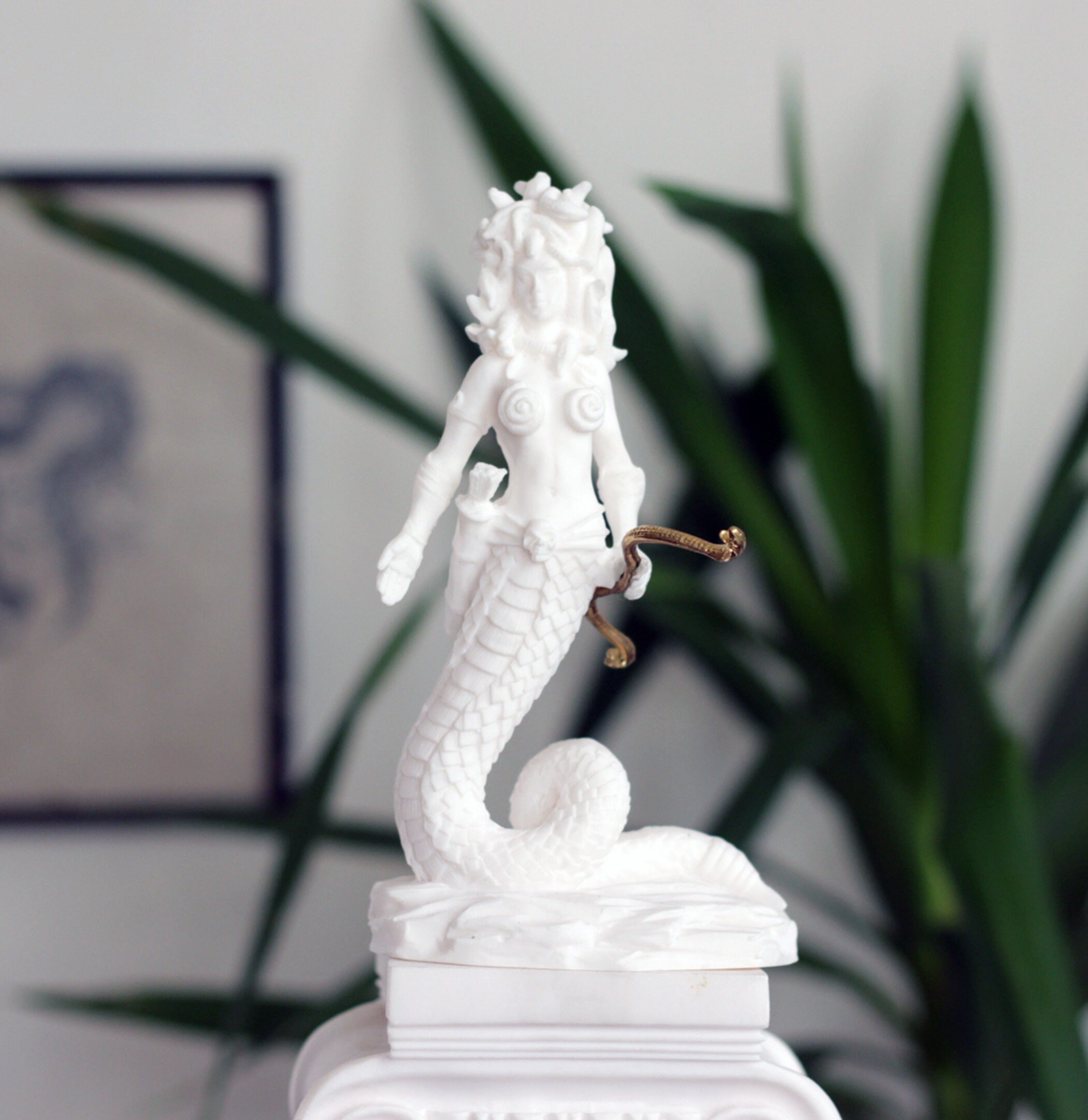 Medusa Statue Ancient Greek Mermaid Figurine 20cm-8in - Etsy