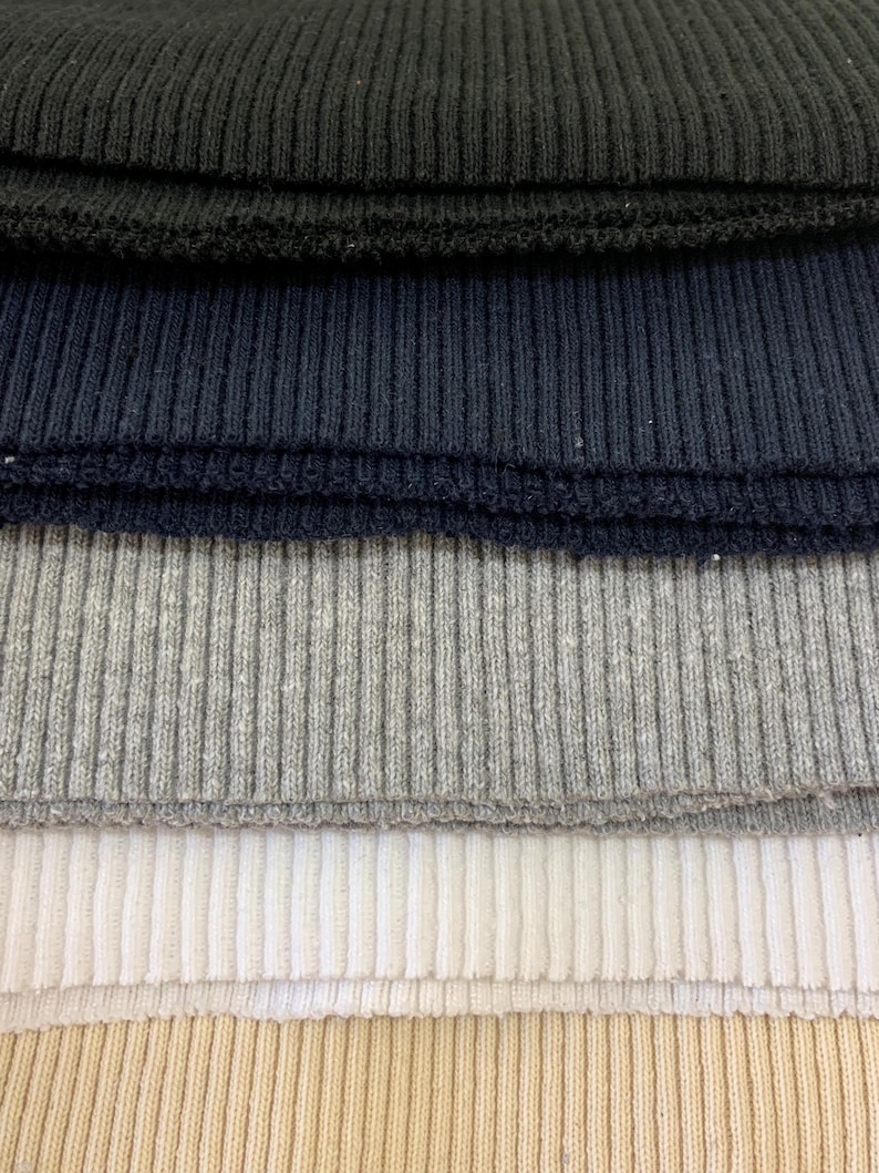 Ribbed Knit Fabric, Trimming Cuffs Collars Clothing Apparel Trim ...